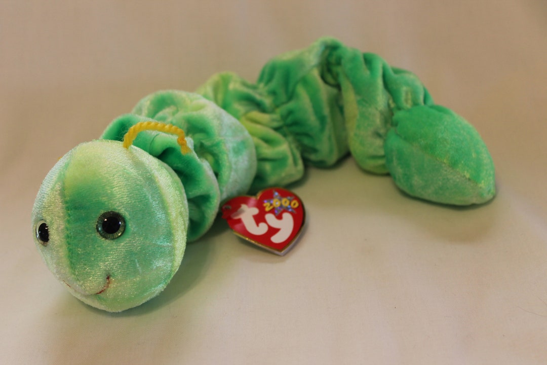 Vintage Ty Squirmy the Worm Beanie Baby Retired December 15, 2000 ...