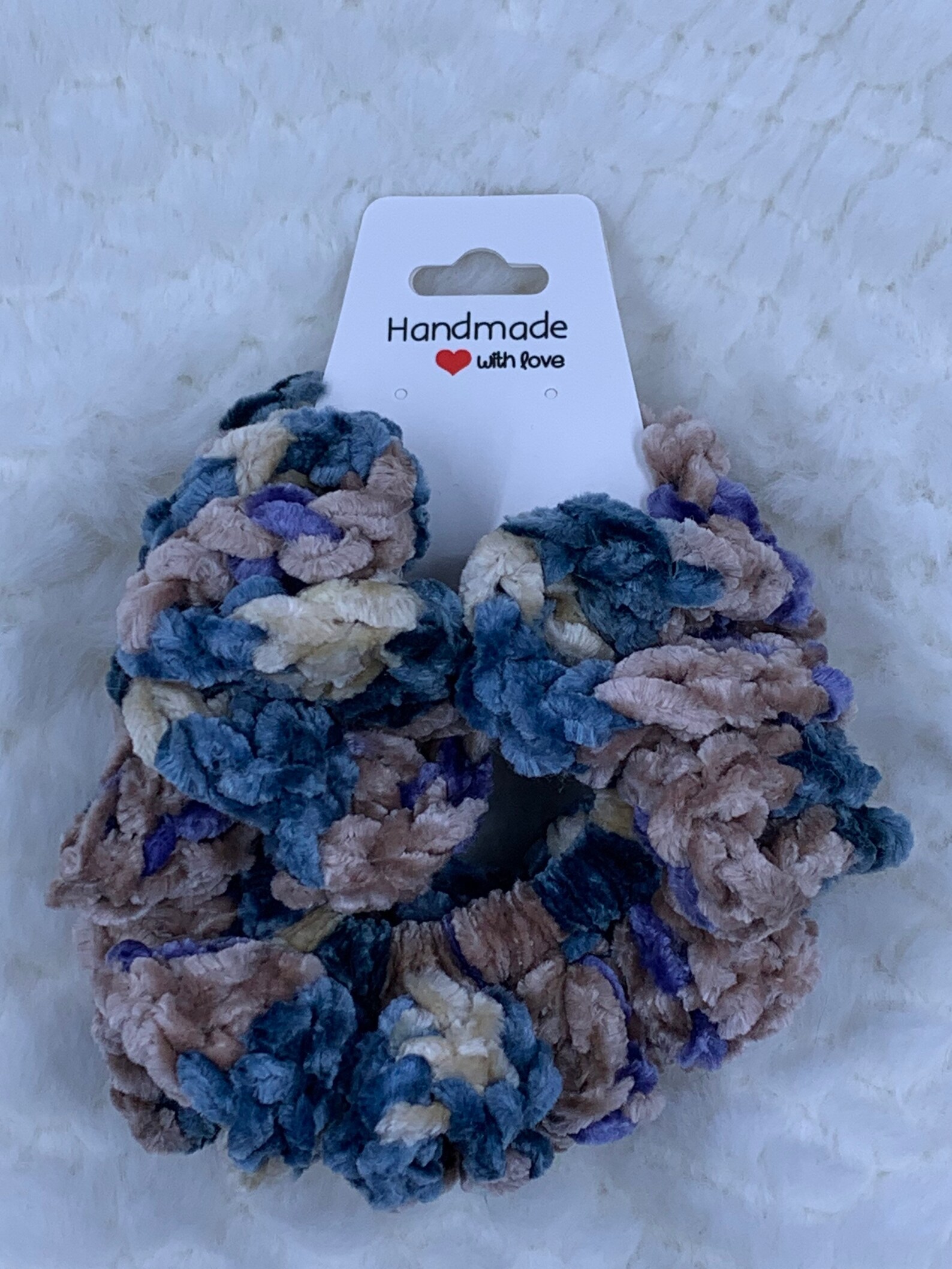 Fluffy Scrunched Velvet Hair Ties - Etsy