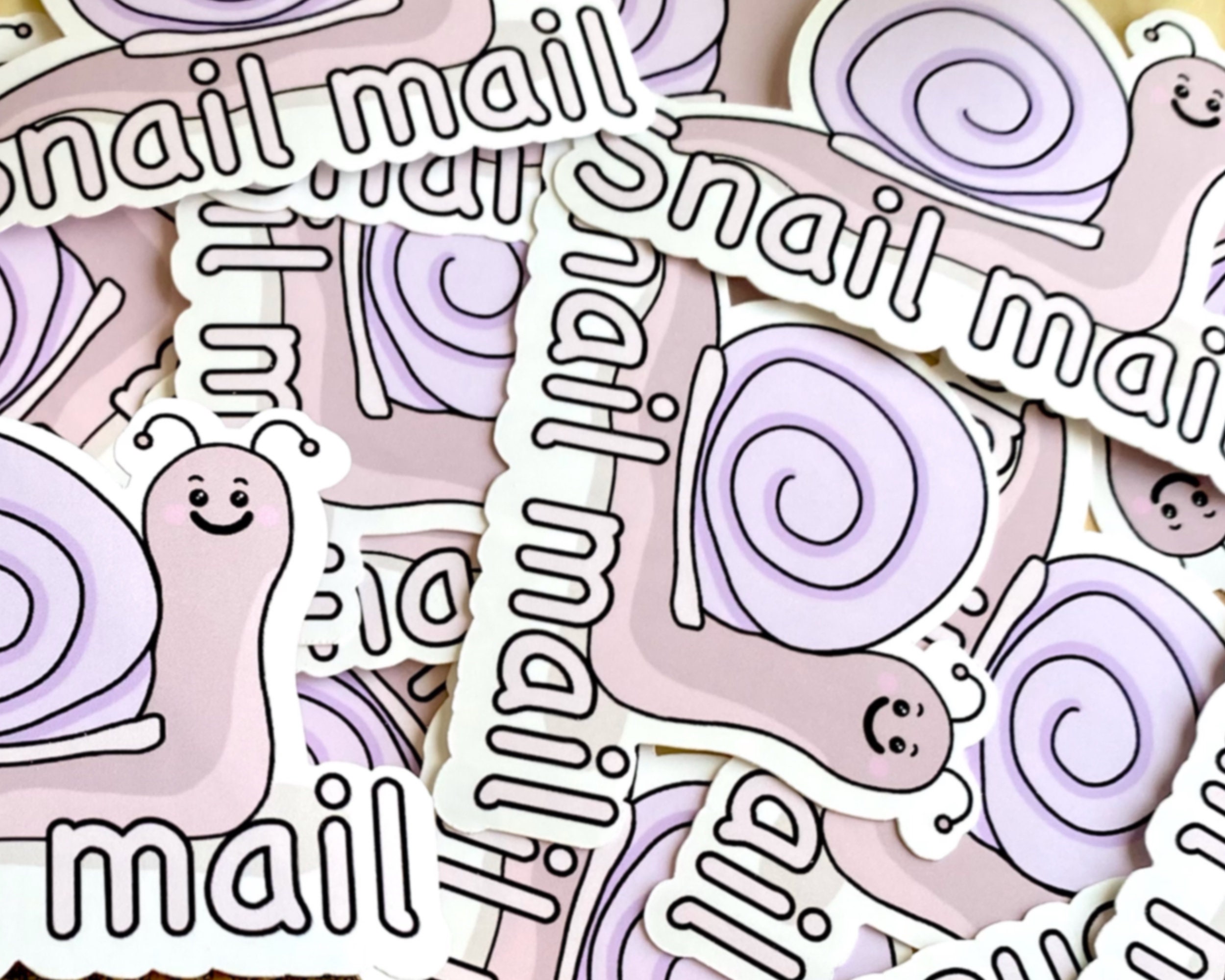 Snail Mail Sticker // Matte Water Resistant Vinyl Handmade - Etsy UK