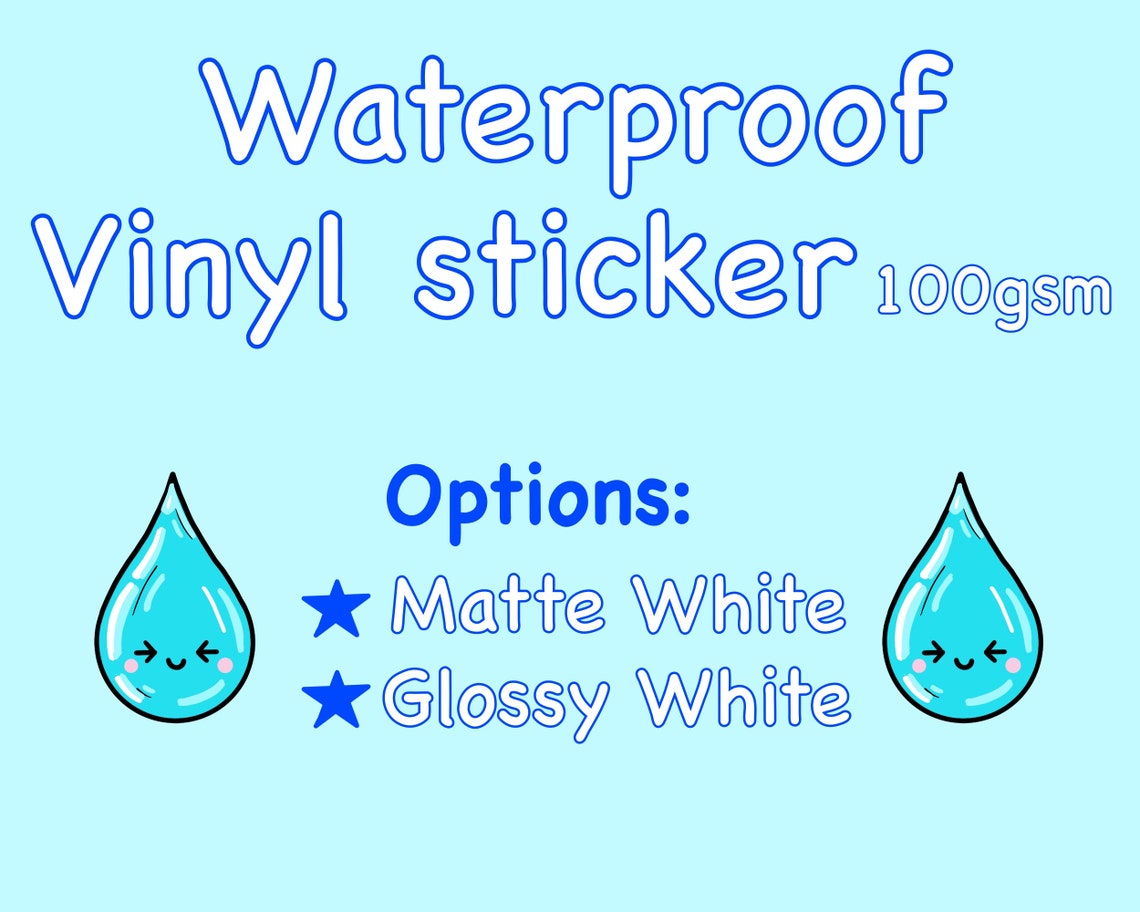 Happy H2O Water Bottle Sticker // Matte Vinyl Water Resistant Stickers ...