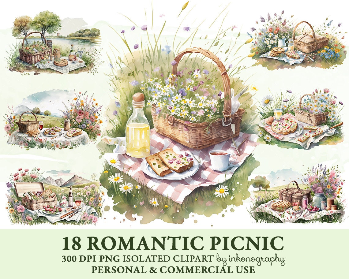Romantic Picnic Clip Art