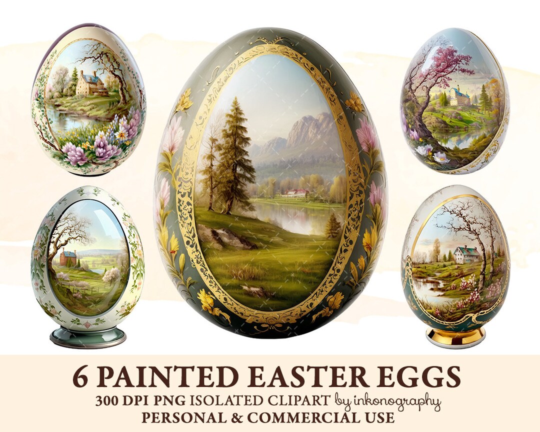 Easter Eggs Clipart Bundle, Png Bundle, Fancy Easter Eggs, Scrapbooking ...