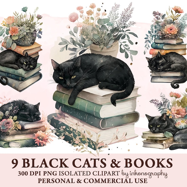 Black Cat Collage - Etsy