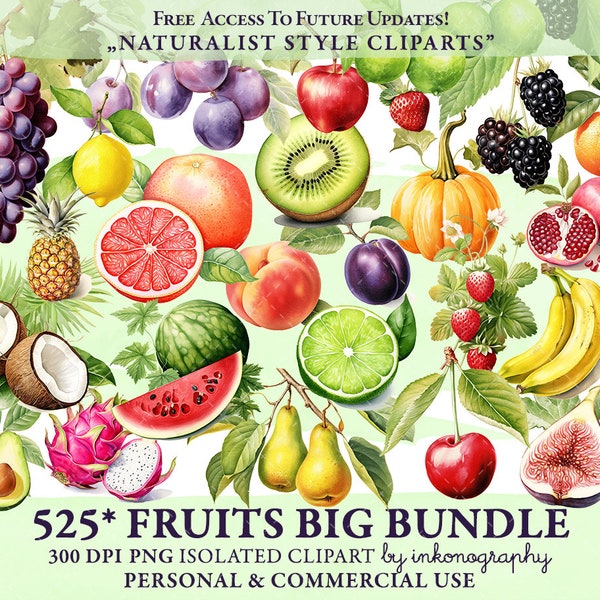 Fruit Clipart - Etsy