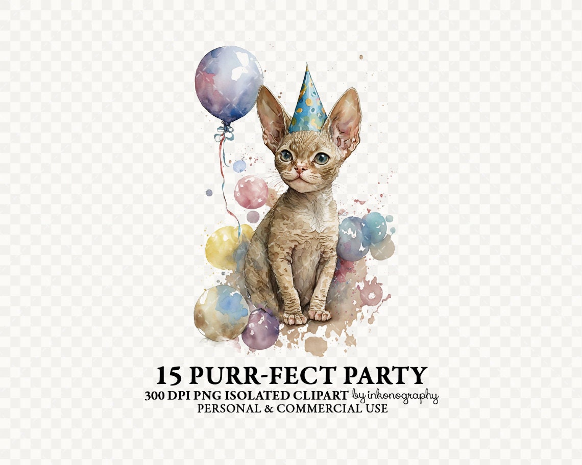 Watercolor Cats Clipart Bundle Watercolor Kitten PNG Cute Kitten ...