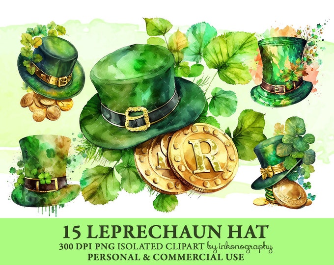 St. Patrick’s Day Clipart Illustration of a Green Leprechaun Buckle Hat ...