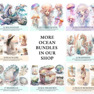 Watercolor Beach House Clipart Bundle Ocean Seascape Cottage PNG ...