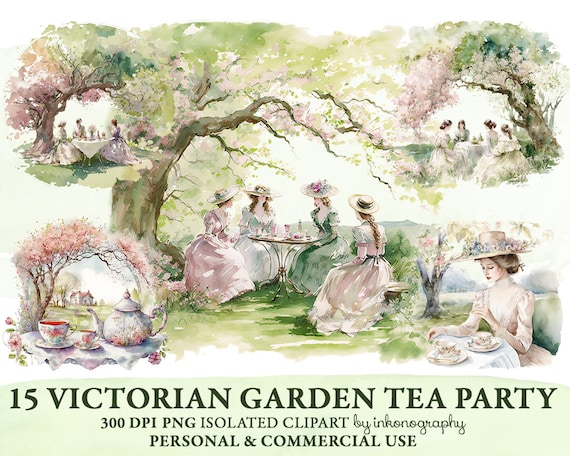 Garden Tea Party Clipart