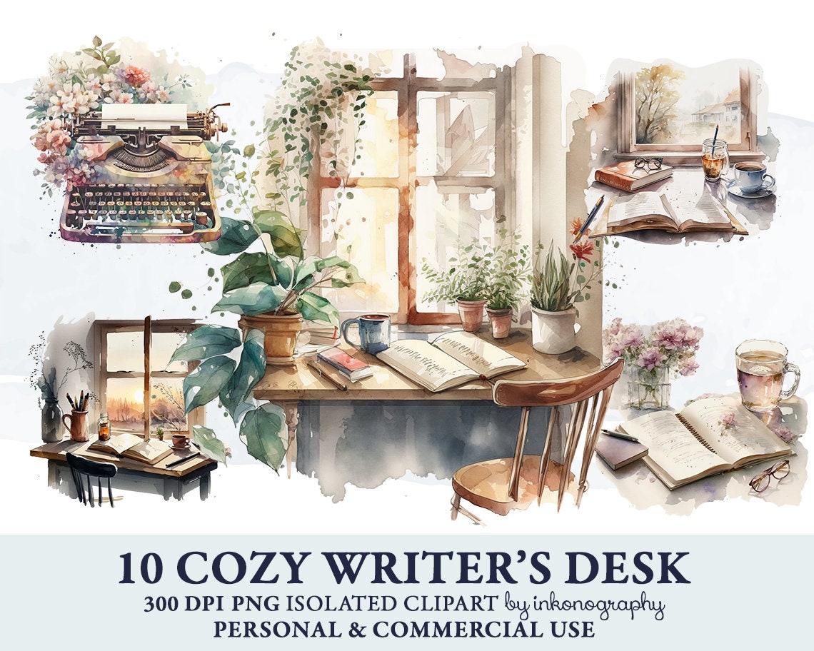 Author Writing A Book Clip Art