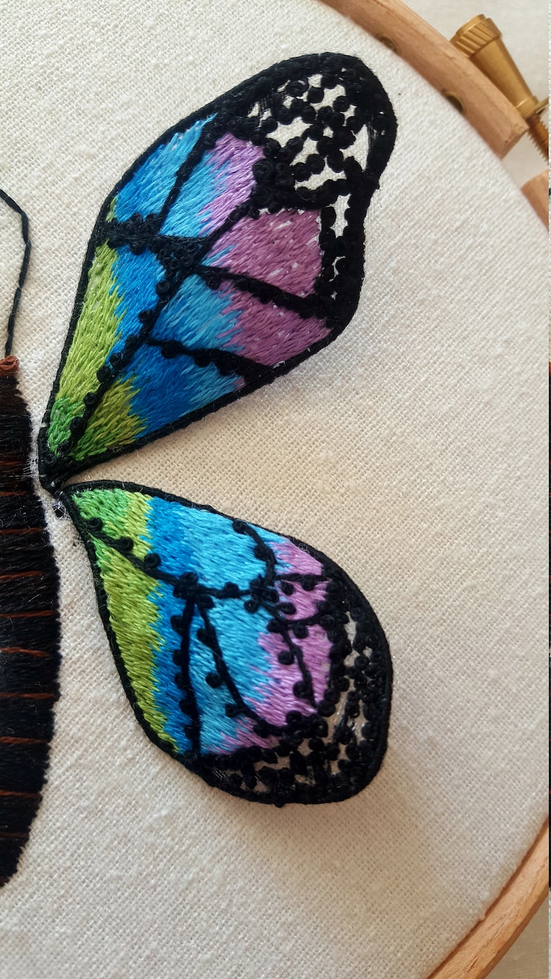 Rainbow Butterfly Stumpwork Kit - Etsy