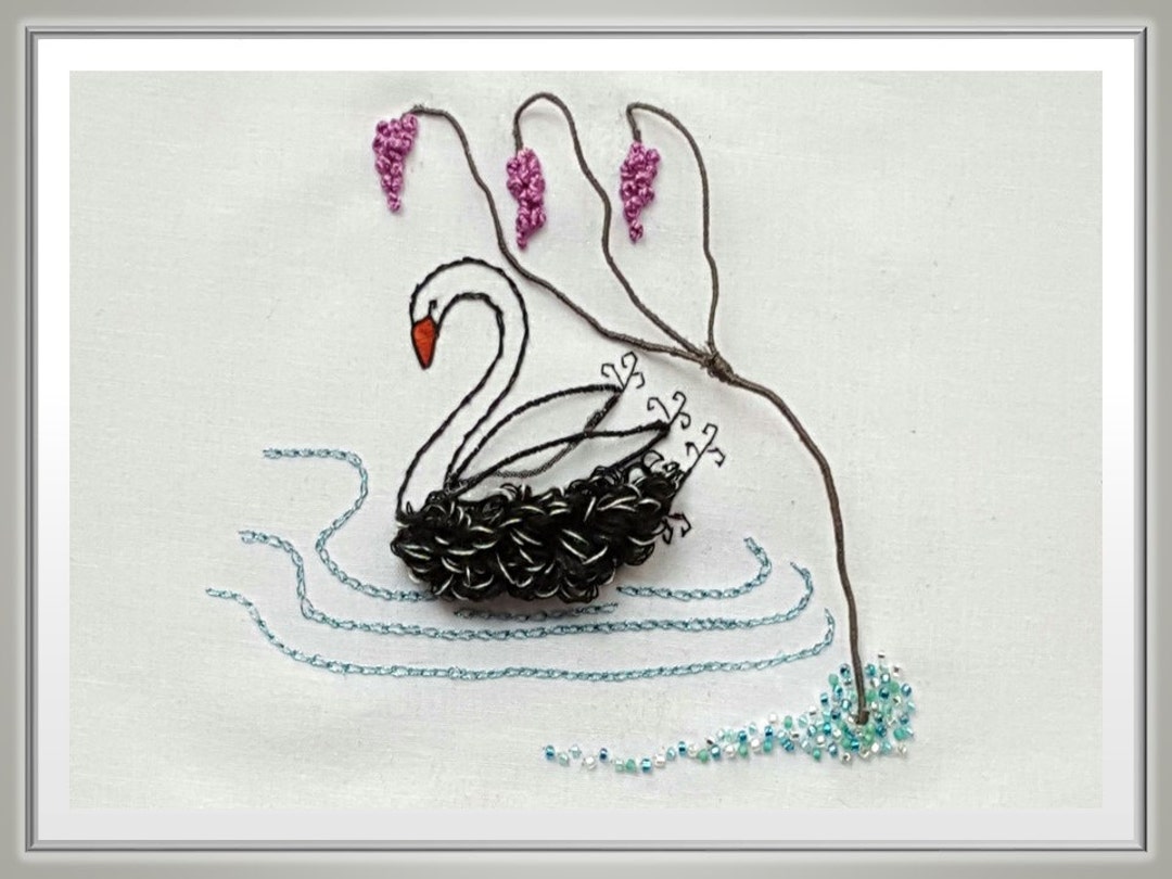 Swan Lake Stumpwork & Embroidery Pattern - Etsy