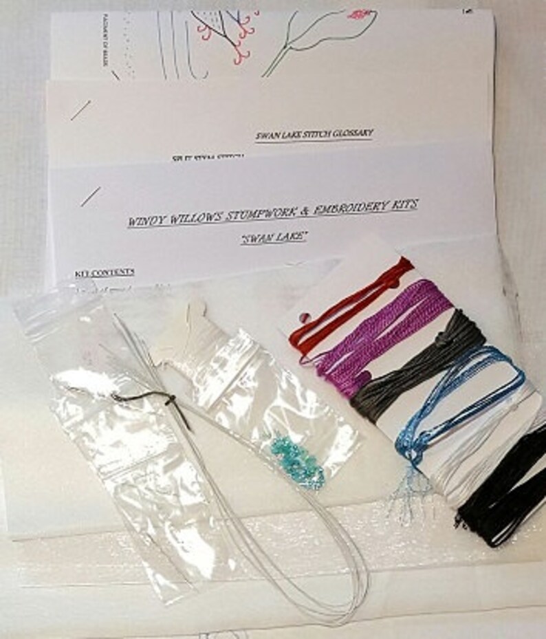 Swan Lake Stumpwork & Embroidery Kit - Etsy