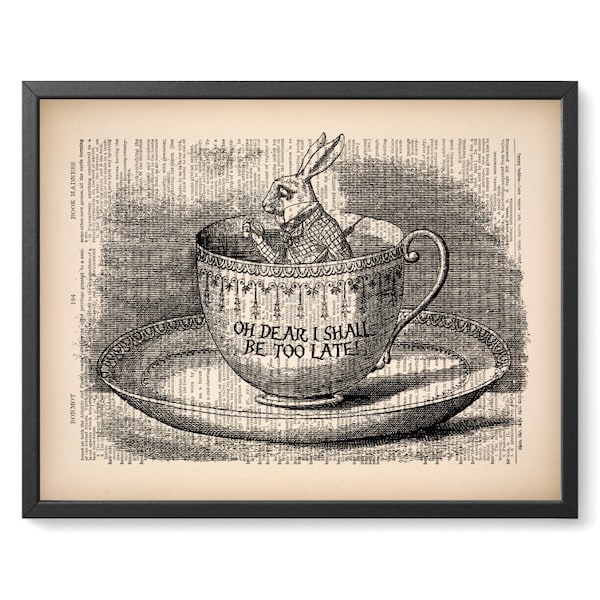 White Rabbit Quote - Etsy