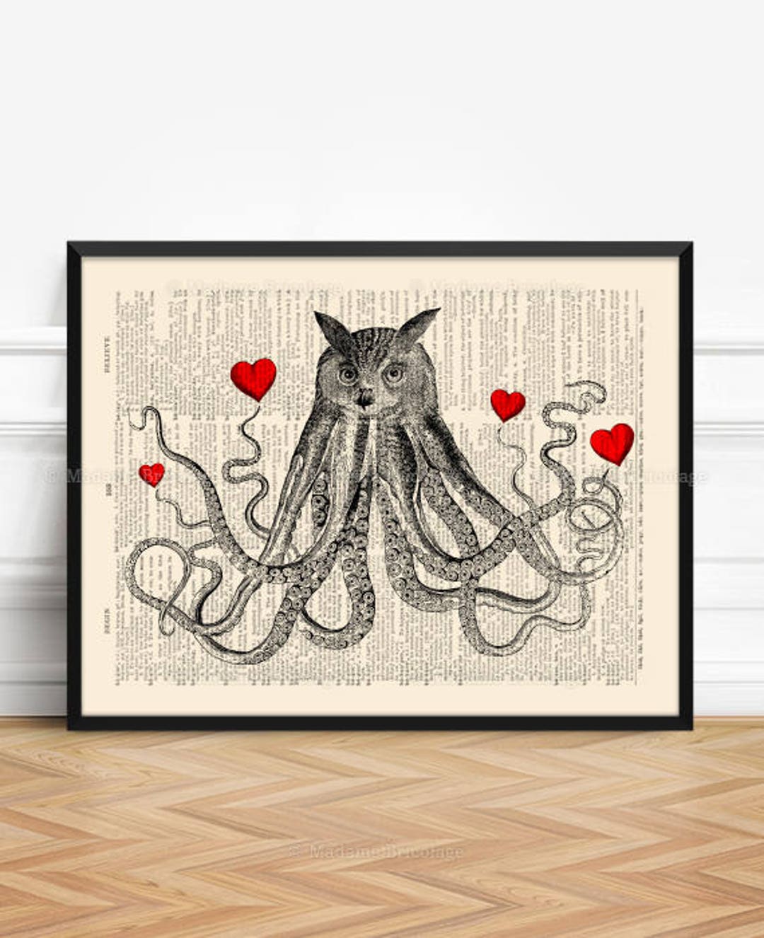 Octocat, Heart Octopus, Octopus Cat, Fun Anniversary Gift, Valentines ...