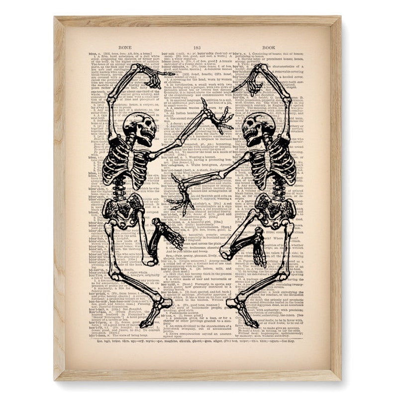 Dancing Skeleton Cool Skeletons Gifts for Him Skull Poster - Etsy