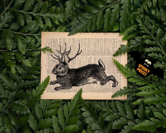 Jackalope Cottagecore Decor Mythical Creature Cottage Core - Etsy