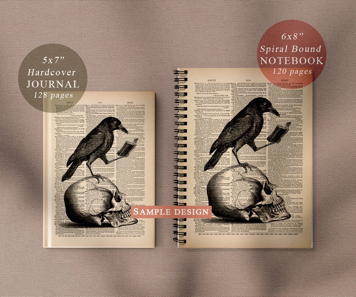 Raven Edgar Allan Poe Raven Skull Nevermore Book Reading Crow - Etsy UK