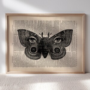 Surreal Moth Print Surreal Moth Art Surrealism Print Victorian Gothic ...