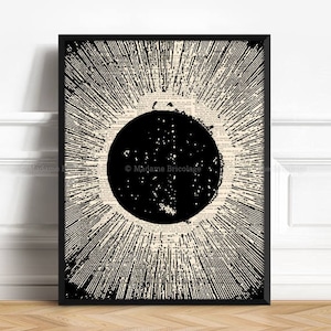 Cosmos Decor, Solar Eclipse of the Sun Gothic Womans Gift, Solar System ...