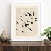 Birds Flying Flock Edgar Allan Poe Flock of Bird Poster - Etsy