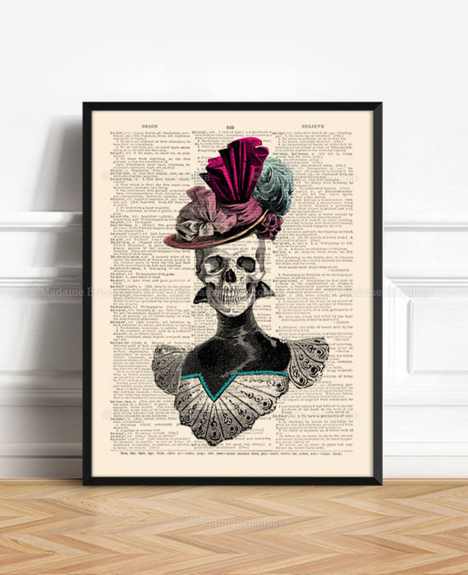 Dark Art Poster Horror Wall Decor Skull Poster Art Vintage | Etsy