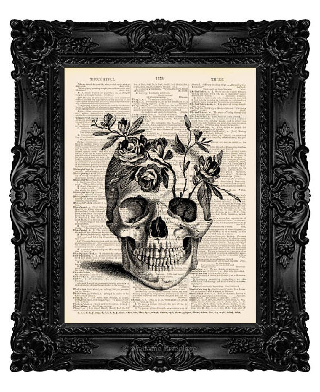 SKULL Art Print Skull Painting Skull Artwork Skull Collage Skull ...