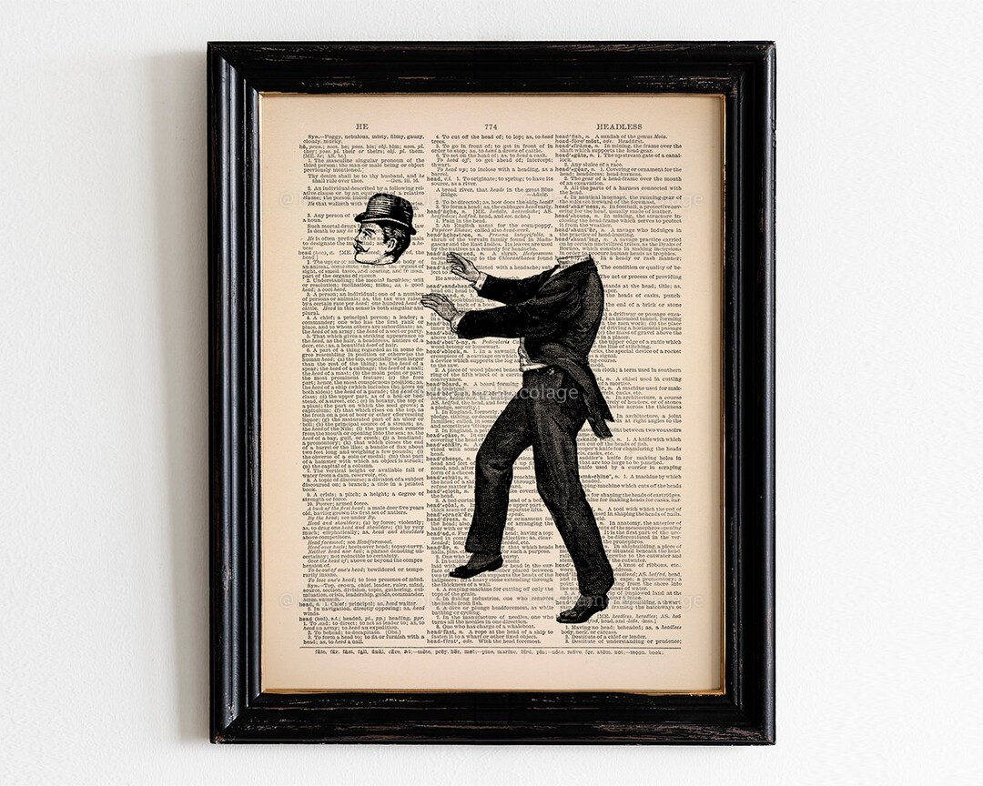 Headless Ghost, Gothic Victorian Ghost Art, Spooky Gift for Coworker ...