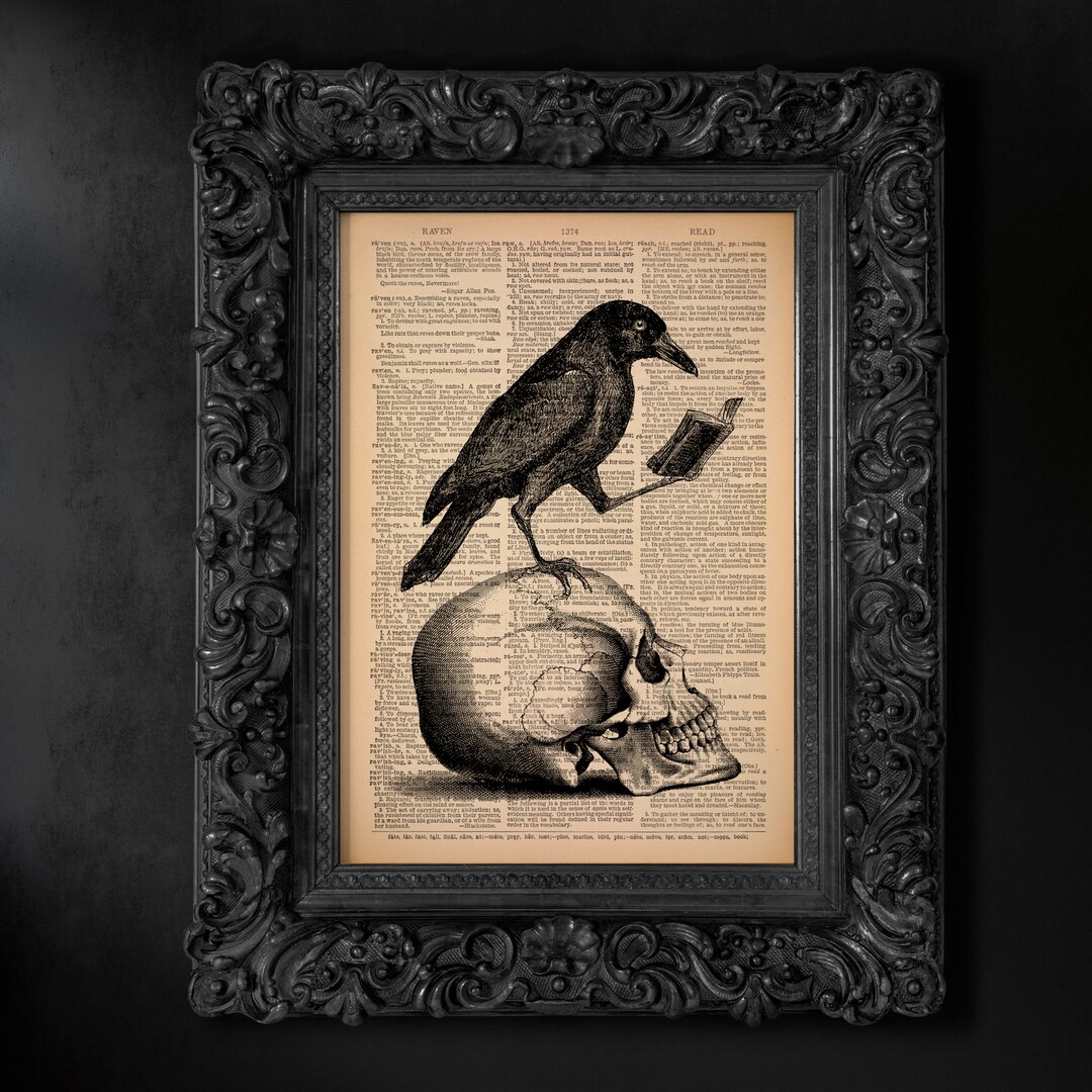 Nevermore Raven Print, Gift for Boyfriend, for Him, Goth Girl, Gift for ...