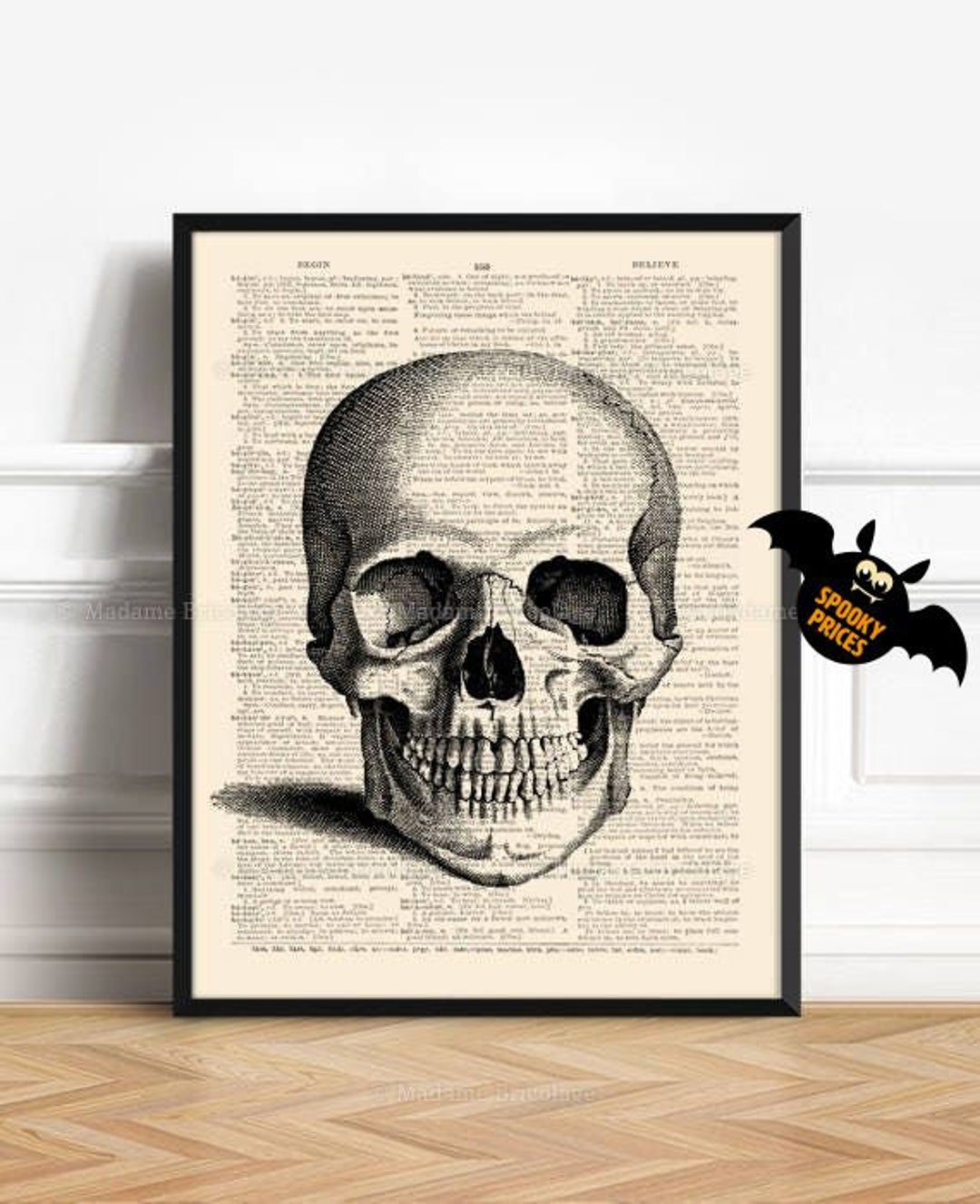 Skull Wall Art Human Skull Gifts for Him Geek Skull Art - Etsy