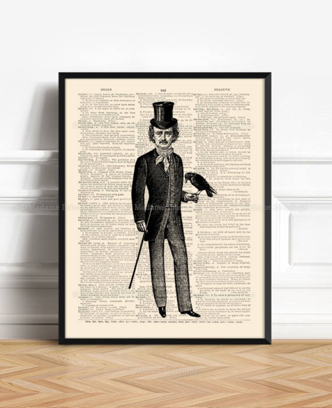 Poe Art Print, Edgar Allan Poe Gift, Edgar Poe Nevermore, Gothic Poster ...