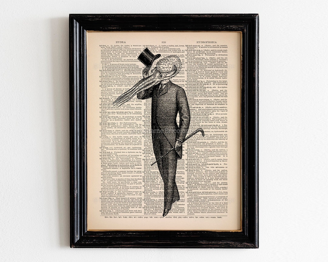 Mr. Mollusk, Victorian Octopus Portrait Art Print, Kraken Wearing Top ...