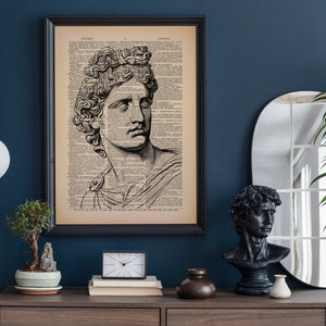 God Apollo Belvedere, Greek God Poster, Greek Mythology Print, Light ...