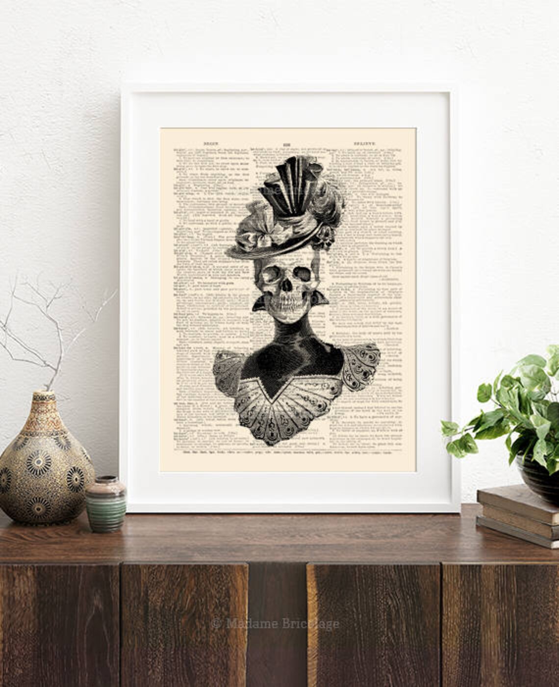 Skeleton Art Victorian Gothic Decor Gothic Wall Art Decor | Etsy