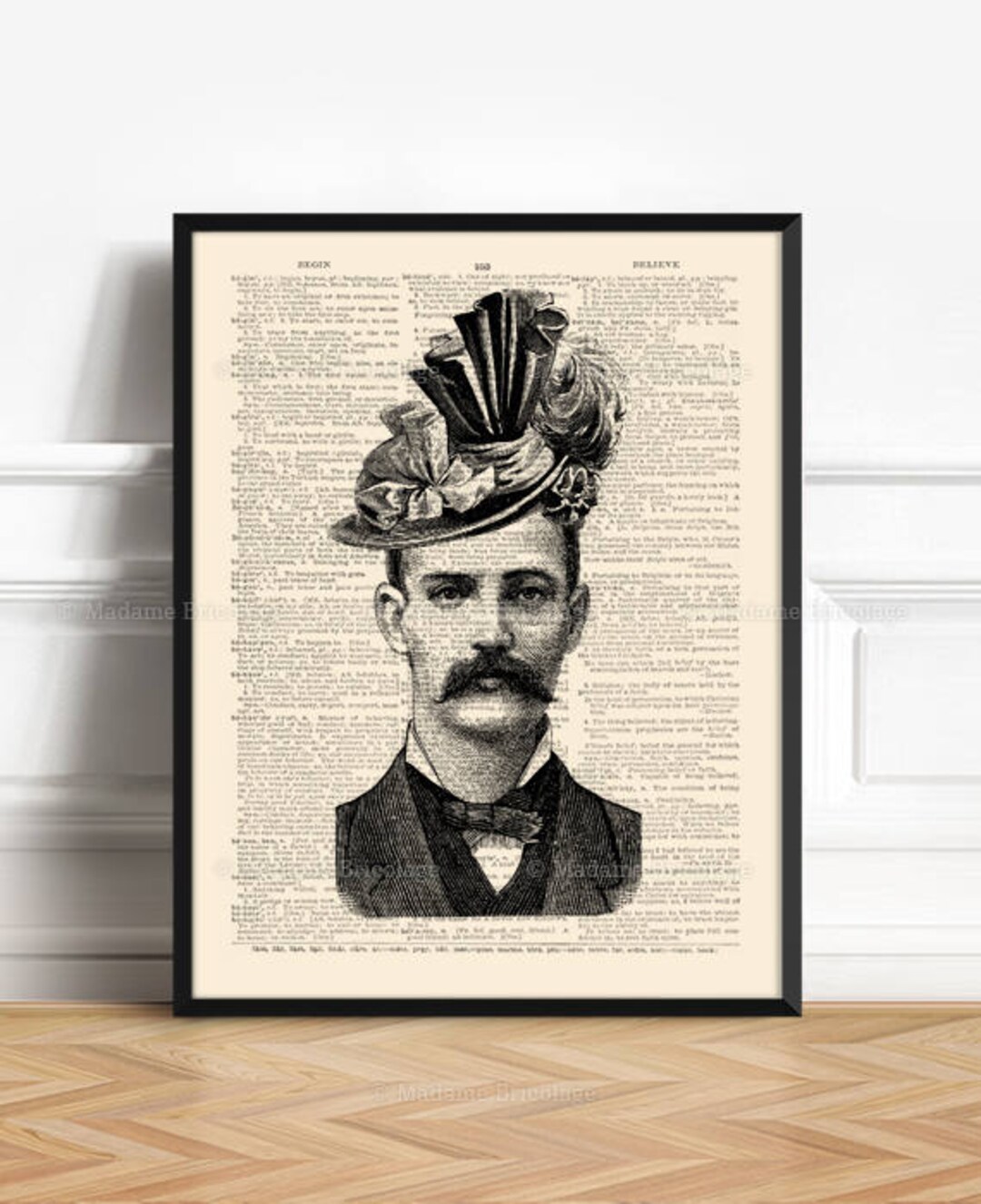 Moustache Poster, Sister Gift, Tattoo Painting, Gothic Art Poster ...