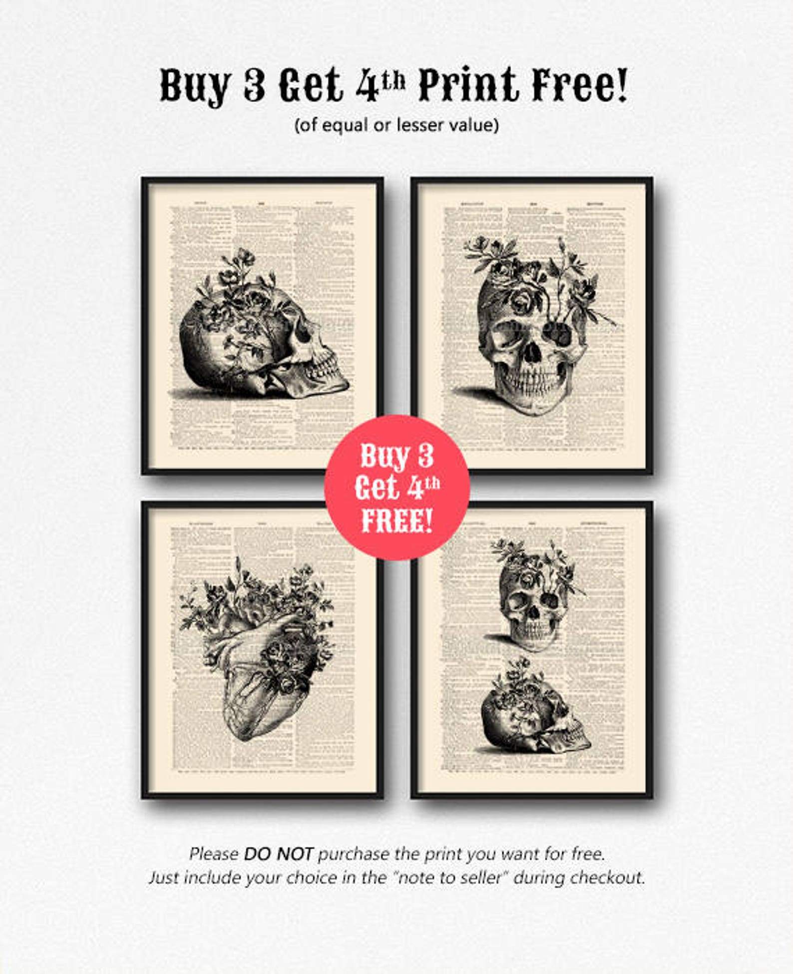 Skull Wall Art Human Skull Gifts for Him Geek Skull Art - Etsy