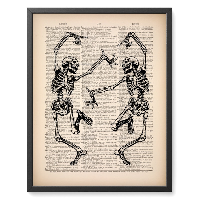 Dancing Skeletons Halloween Home Decor Wall Decor Wall Hangins - Etsy