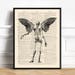 Winged Skeleton Art Print Skeleton Wall Art Print Human - Etsy