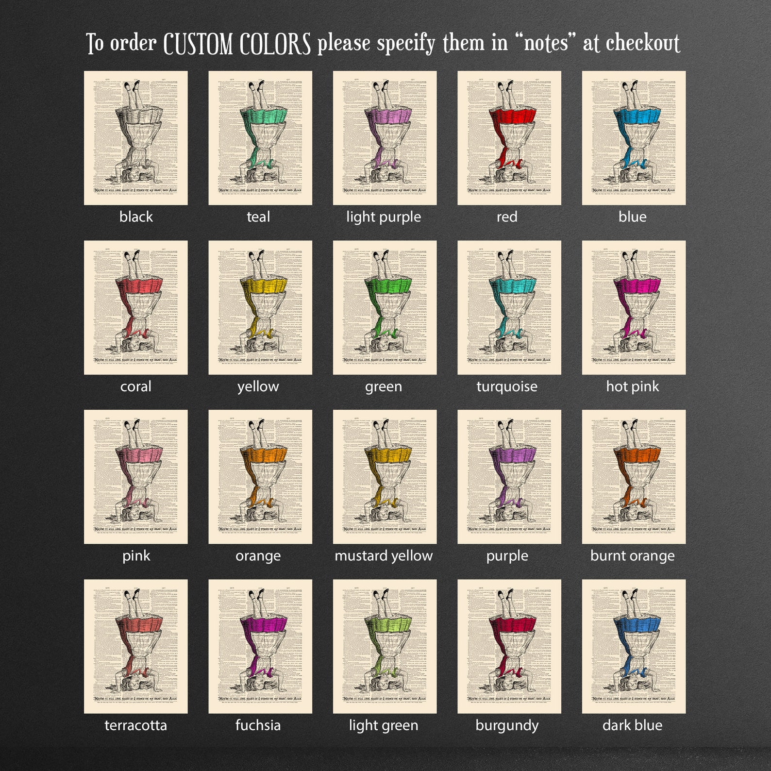 Alice Poster Decor, Wonderland Party Art, Best Gift Girlfriend, Cubicle ...