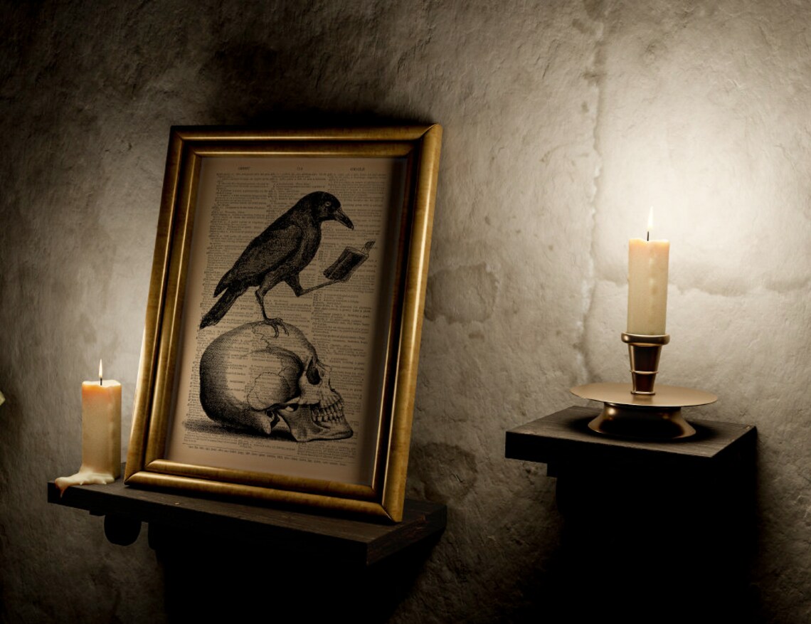 Skull Shelf Decor Ravenclaw Aesthetic Indie Room Decor - Etsy