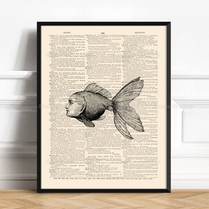 You're the Only Fish in the Sea for Me Dictionary Art - Etsy