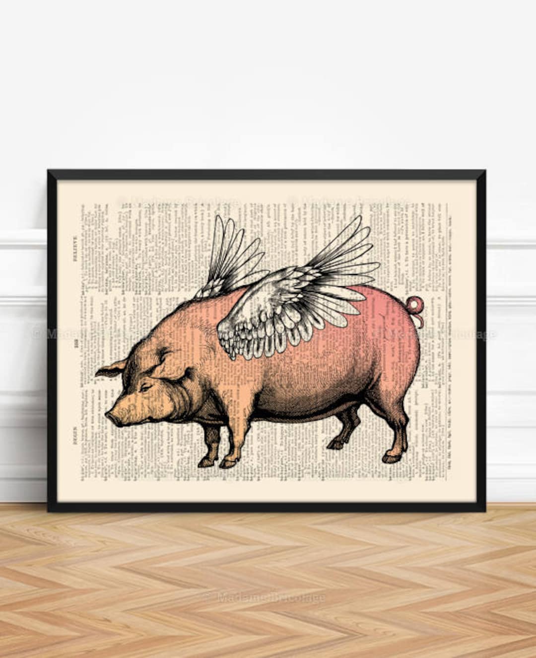When Pigs Fly, Husband Poster Gift, Flying Pig, Pigs With Wings, Cool ...