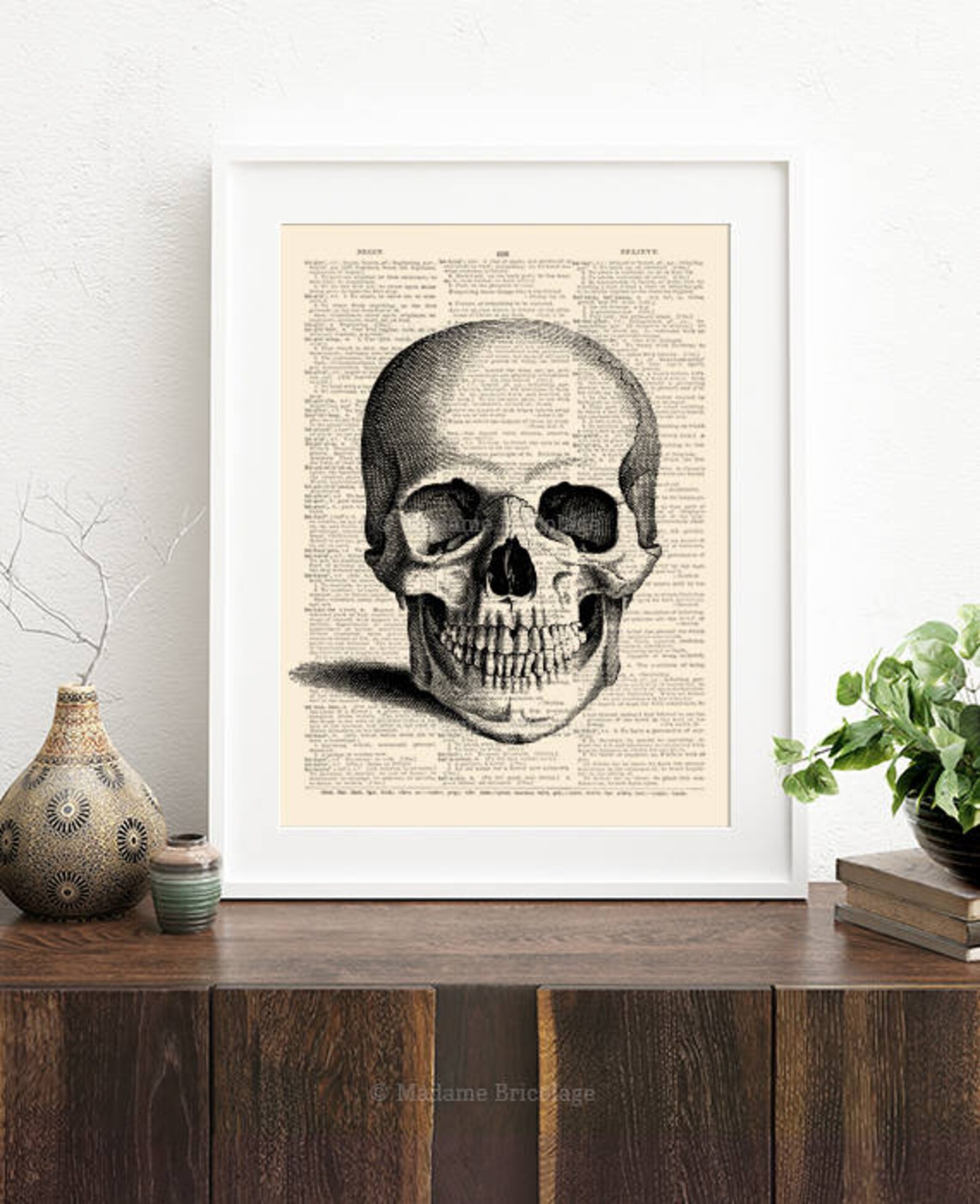 Skull Wall Art, Human Skull, Gifts for Him, Geek Skull Art, Print ...