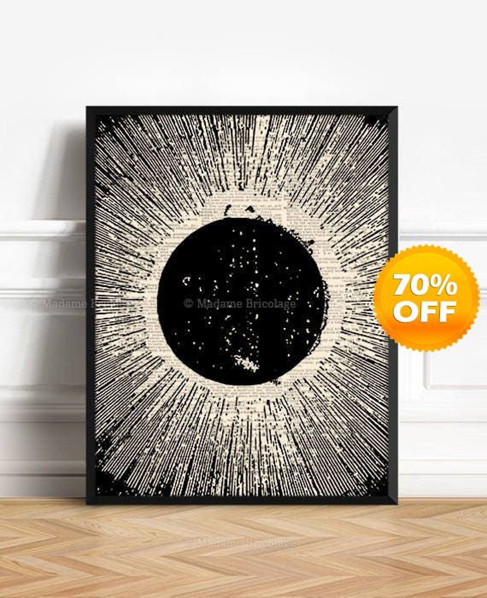 Cosmos Decor Solar Eclipse of the Sun Gothic Womans Gift - Etsy
