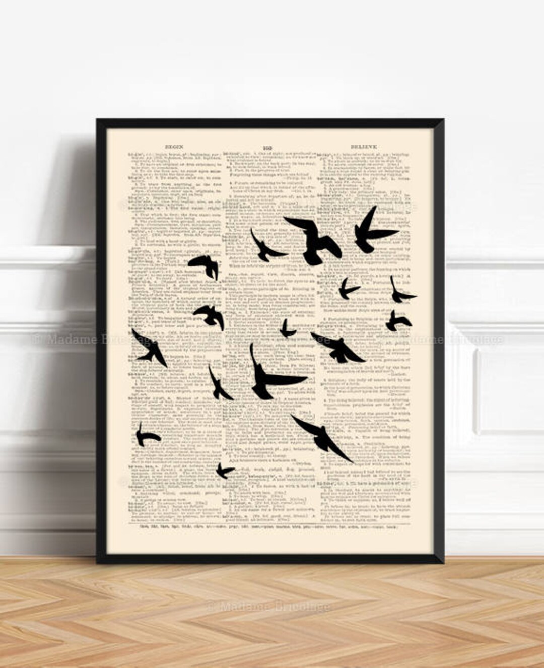 Birds Flying Flock Edgar Allan Poe Flock of Bird Poster - Etsy