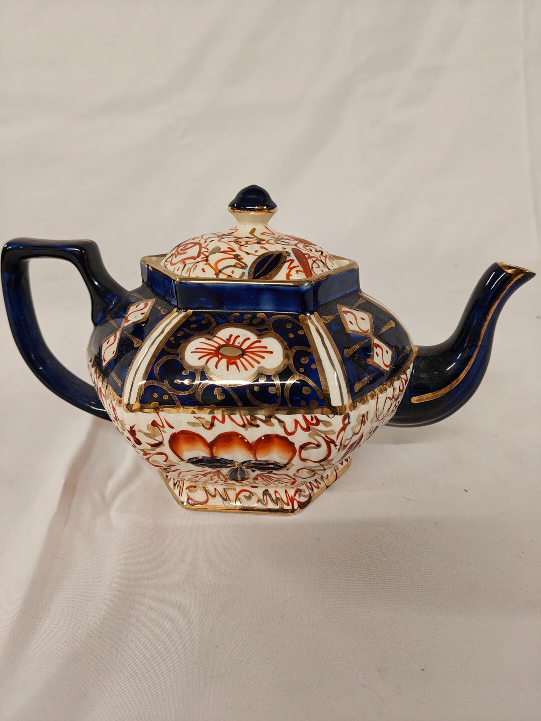 Wadeheath England Gaudy Welsh Teapot - Etsy