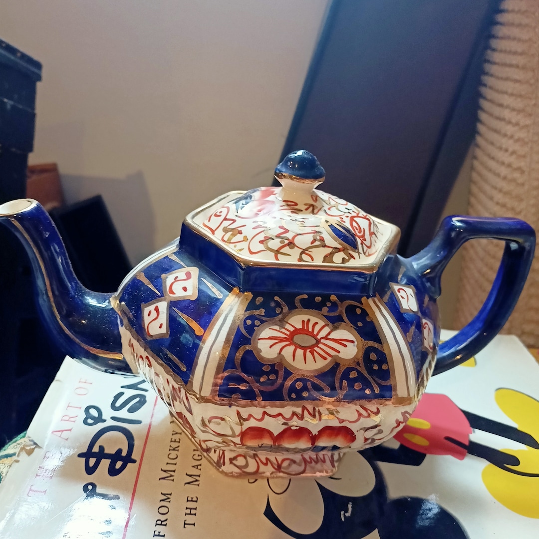 Wadeheath England Gaudy Welsh Teapot - Etsy