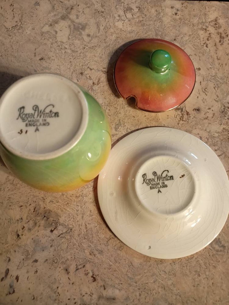 Royal Winton lustre Ware Preserve Pot With Saucer - Etsy