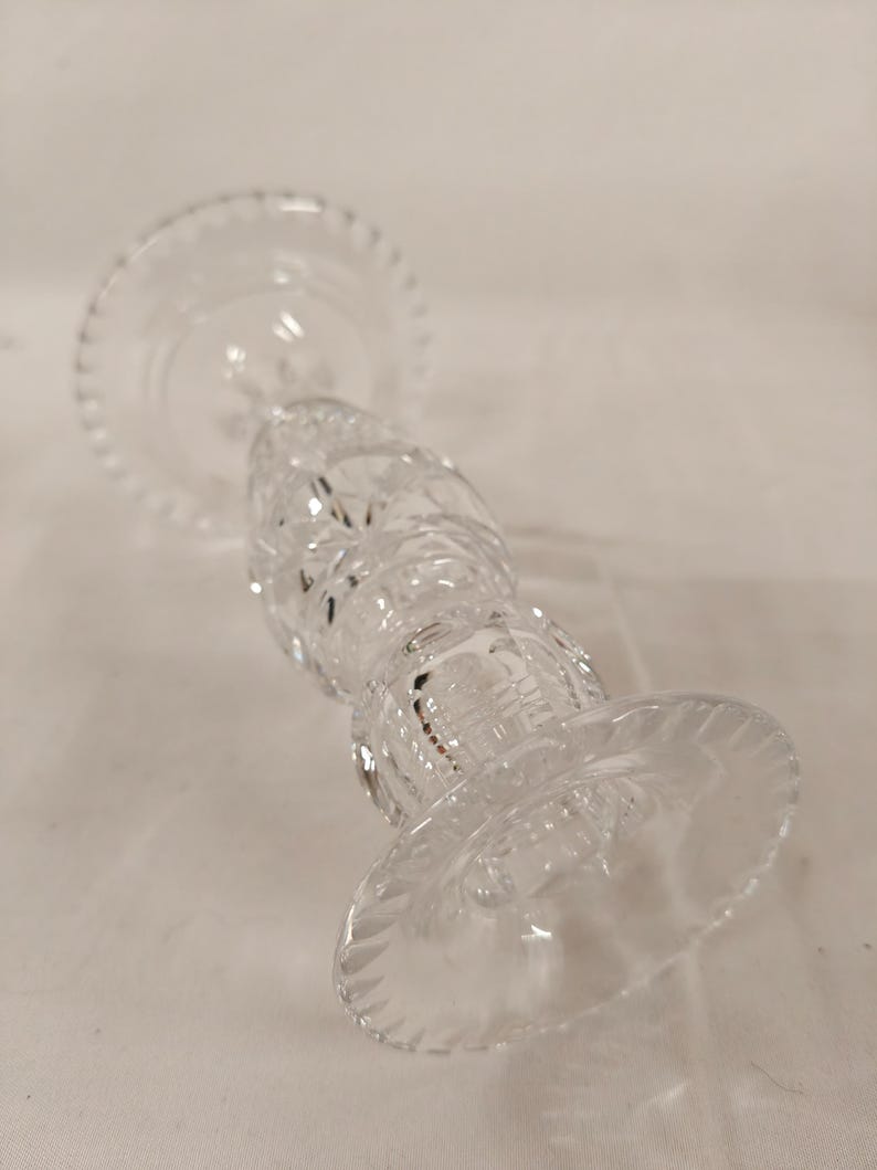 Vintage Stuart Crystal Candlestick Signed 16cms High - Etsy