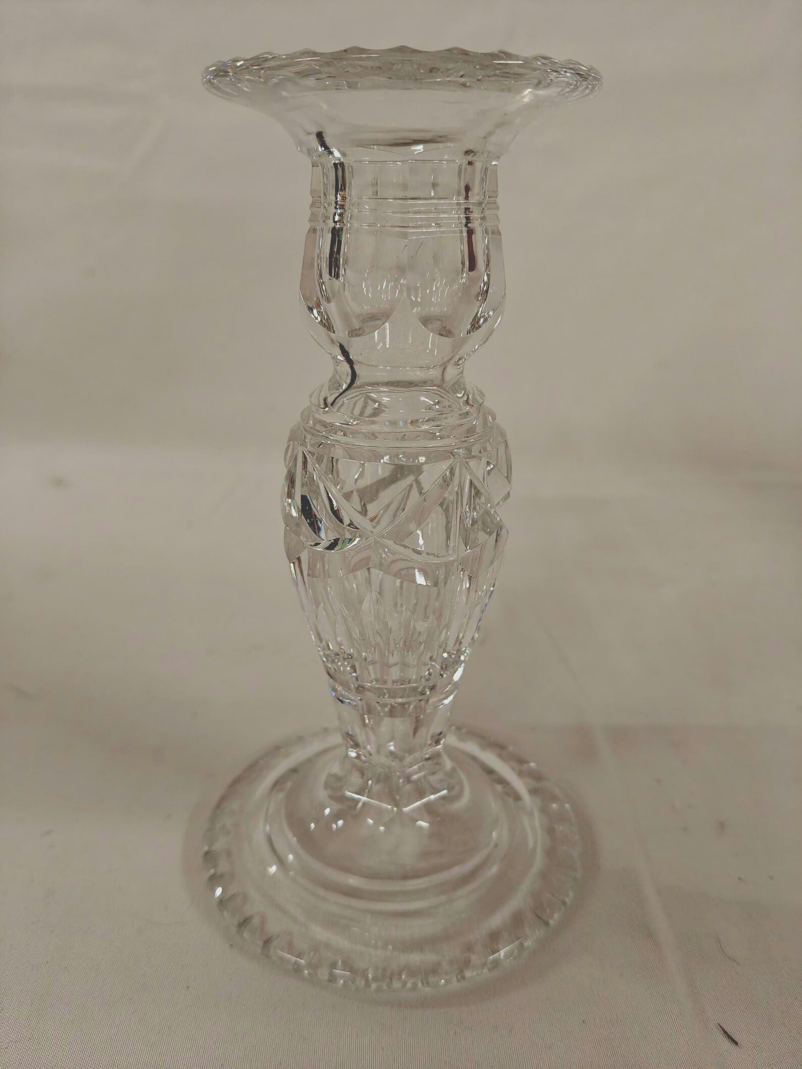 Vintage Stuart Crystal Candlestick Signed 16cms High - Etsy