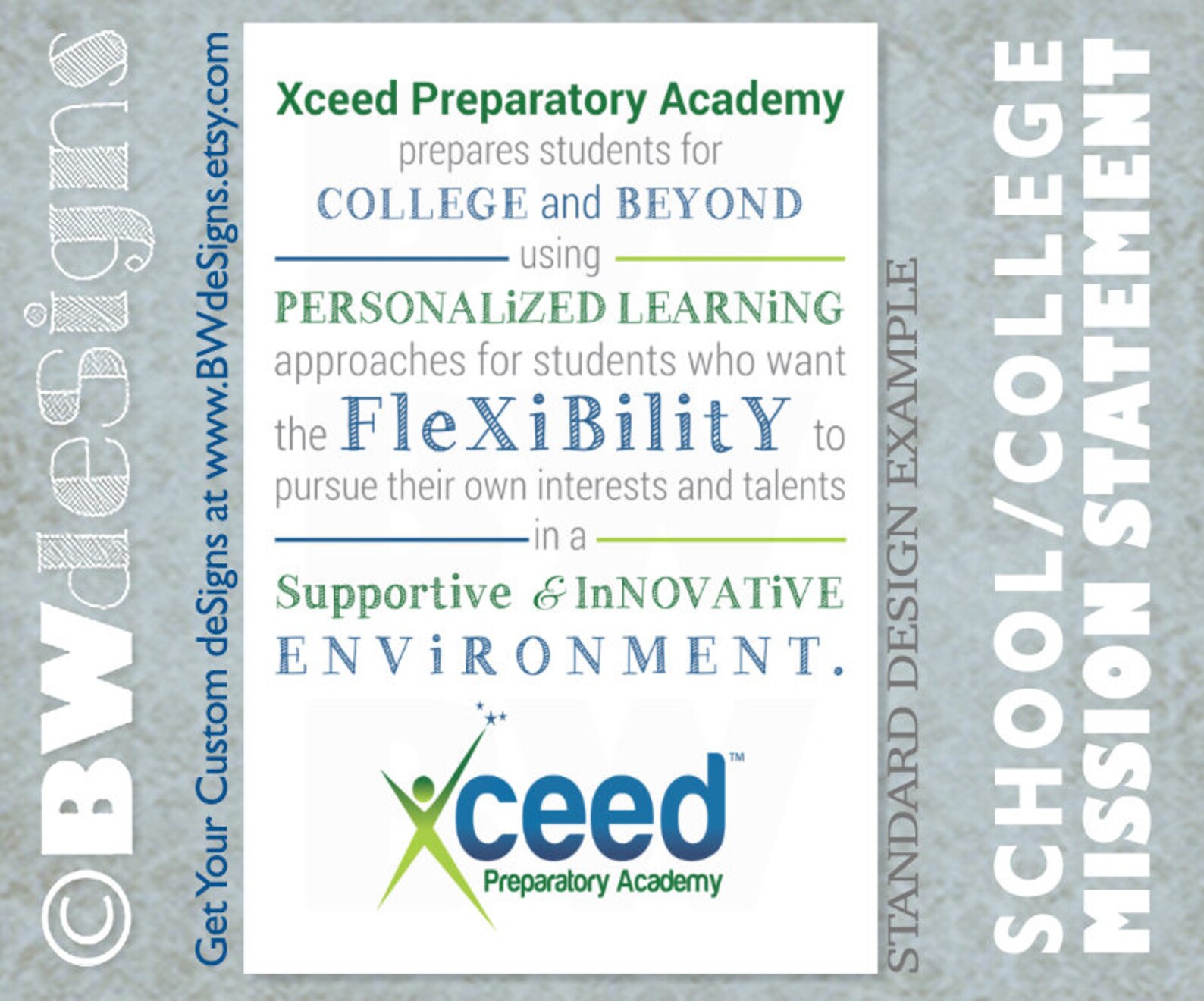 Deluxe MISSION STATEMENT Design- Core Values Poster- Purpose- Corporate ...